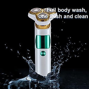 Styleader Aluminum Foil Shaver, with 24K Gold Coated Foil Blade and Popup Beard Trimmer, Rechargeable Electric Razor for Men (White Green)