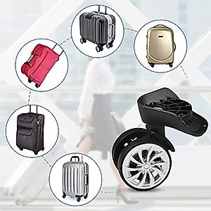 YHG Luggage Swivel Wheels, Luggage Replacement Wheels, Suitcase Wheels for Luggage, Suitcase Replacing and Repairing(2pcs), No Universal Luggage Replacement Wheel