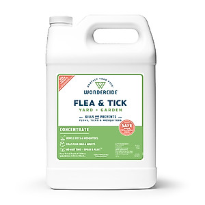 Wondercide - Flea and Tick Spray Concentrate for Yard and Garden with Natural Essential Oils – Kill, Control, Prevent, Fleas, Ticks, Mosquitoes and Insects - Safe Around Pets, Plants, Kids - 1 Gallon