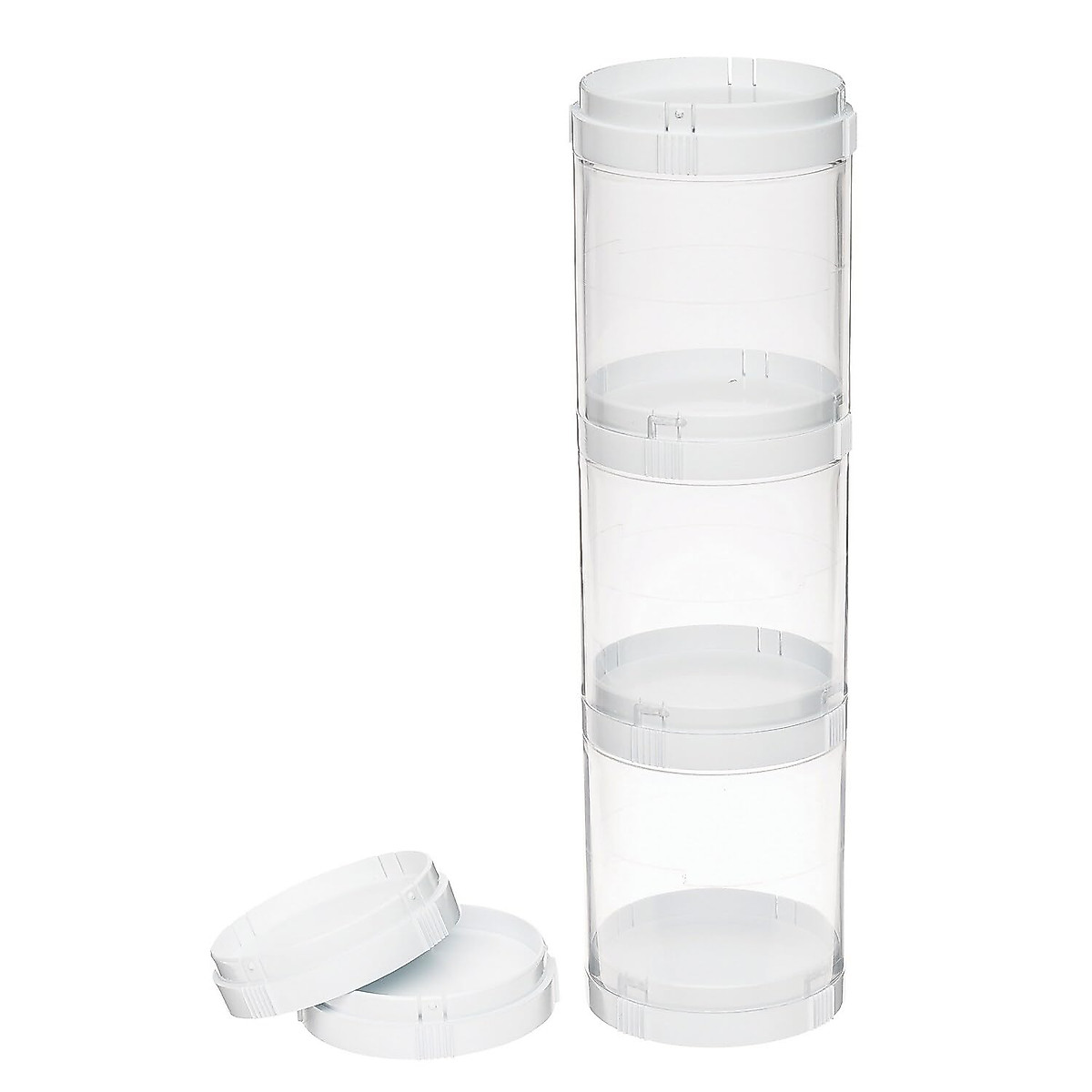 Deflecto Stacking Organizers, 3" x 11.67" x 3", 3 Compartments (20101CR)