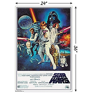 Trends International Star Wars IV One sheet Collector's Edition Wall Poster 24" x 36" for Bedroom