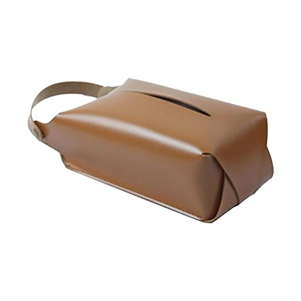 BAWHO Exquisite Car Tissue Box Cover Rectangular Napkin Box Facial Tissue Boxes Wipe Dispenser Hanging Tissue Holder/Brown