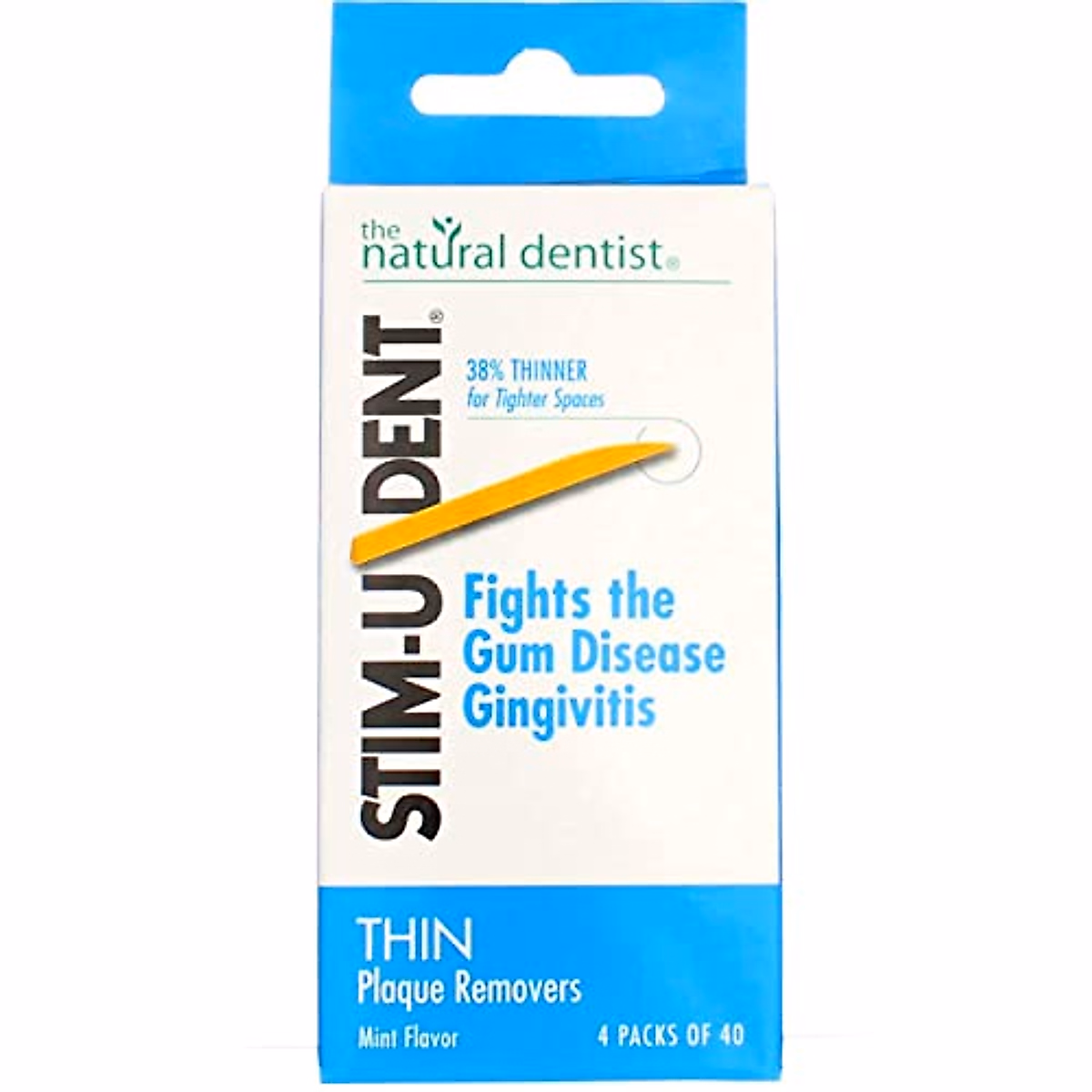The Natural Dentist Stim-U-Dent Plaque Removers, Thin, Mint Flavor -160 ct.