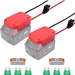 Power Wheels Adapter for Milwaukee Battery M18 18V Power Wheels Battery Conversion Kit with Fuse Holder and 3PCS 30Amp Fuses UIInosoo for DIY, RC Toys car Truck and Robotics