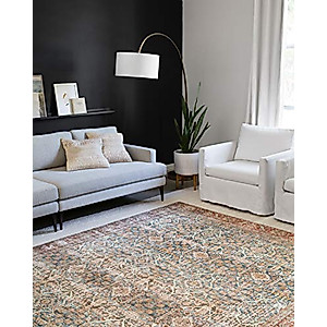 Loloi II Layla Ocean/Rust 7'-6" x 9'-6" Area Rug