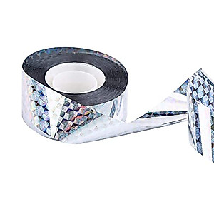 90M Bird Deterrent Tape, Holographic Ribbon, Reflective Tapes, Bird Scare Tape Garden Ribbon, Ideal for Gardens, Orchards, Lawns, Ponds