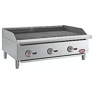 Kratos 29Y-002 36" Commercial Restaurant Gas Countertop Radiant Charbroiler, 3 Burners, 105,000 BTU Output