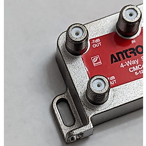 Antronix CMC4004U 4-Way Vertical Splitter, 1.218 GHz High Performance for Coax Cable TV & Internet Optimized MoCA 2.0 Performance (1)