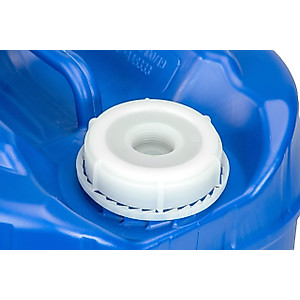 Emergency Water Storage 5 Gallon Water Tank - 20 Gallons (4 Tanks) - 5 Gallons Each w/Lids + Spigot & Water Treatment - Food Grade, Portable, Stackable, Easy Fill - Survival Supply Water Container