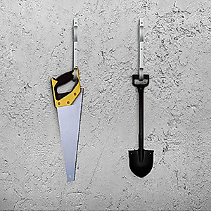 2 Pcs Set Pool Pole Hangers Heavy Duty Aluminium Holder with Screws Perfect Hooks for Swimming Pool Telescopic Poles Skimmers Nets Brushes Vacuum Hose Garden Equipment Outdoor Supplies (White)