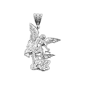 925 Sterling Silver Catholic Charm Saint Michael The Archangel Pendant