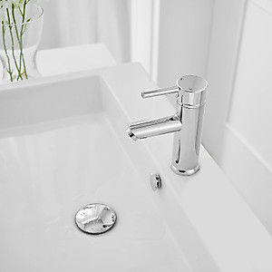 Greenspring Bathroom Faucet Chrome Modern Commercial Single Hole Bathroom Sink Faucet Water Saving Lavatory Basin Vanity Mixer Tap with Supply Line and Pop Up Drain