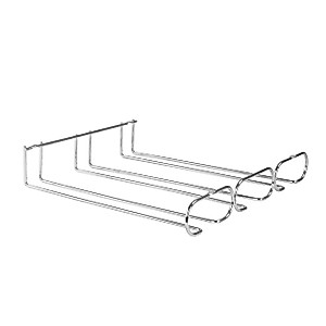 Spectrum Diversified Triple Stemware Holder for Storing and Organizing Glasses as a Wine Rack Alternative, Chrome
