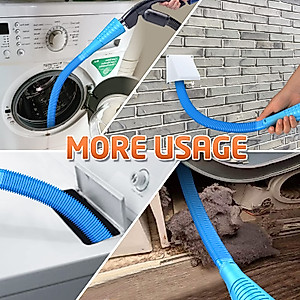 Sealegend 2 PCS Dryer Vent Cleaner Kit Vacuum Hose Attachment,Washer and Dryer Lint Remover, Dryer Cleaning Tools Hoses with Adapter