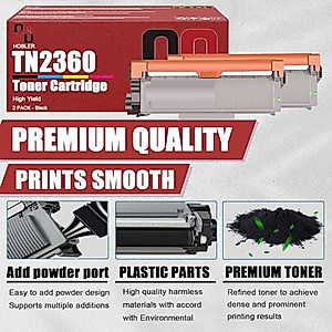 Replacement TN2360 Toner Cartridges Compatible for Brother TN 2360 TN2380 Toner Cartridge Work for Brother HL-L2300 HL-L2300D HL-L2340DW HL-L2360DN L2365DW Printers