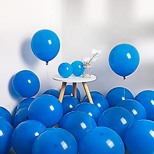 MOMOHOO Royal Blue Balloons Different Sizes - 100Pcs 5/10/12/18 Inch Graduation Balloons, Birthday Party Balloons Gender Reveal Latex Balloons for Boy Baby Shower, Dark Blue Balloons for Bluey Themes