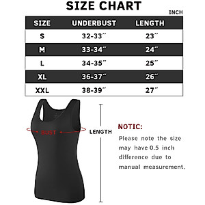 Rosyline 4 Piece Women Tank Tops Basic Sleeveless Undershirt Layering Tanks Black/Grey/Dark Blue/Wine Red S