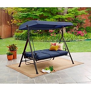 Mainstays Belden Park 3-Person Hammock Swing - Blue