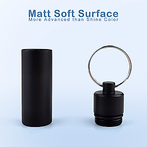 Small Pill Box Waterproof Keychain Pill Holder Portable Travel Pill Container Metal Case with Keyring for Outdoor Camping Travel