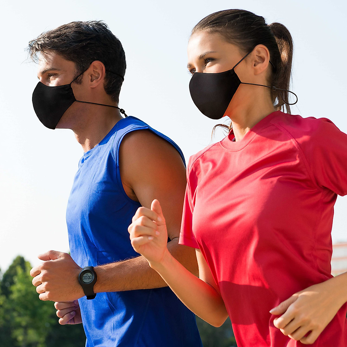 STELLARH Mouth Covers 3 Layers Washable & Reusable Over the Head Comfort No Ear Pulling Comfortable Handmade (3 Pack XL)