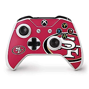 Skinit Decal Gaming Skin compatible with Xbox One S Controller - Officially Licensed NFL San Francisco 49ers Large Logo Design