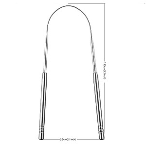Fanzbike Tongue Cleaner Tongue Scraper - Stainless Steel Tongue Brush Eliminate Bad Breath With Non-synthetic Grip