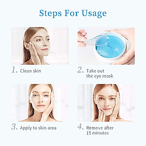 +WIS+ Under Eye Patches 60 Pcs With Collagen for Dark Circles, Puffy Eyes, Undereye Bags, Wrinkles, Hyaluronic Acid Eye Mask to Hydrating for Dry Skin