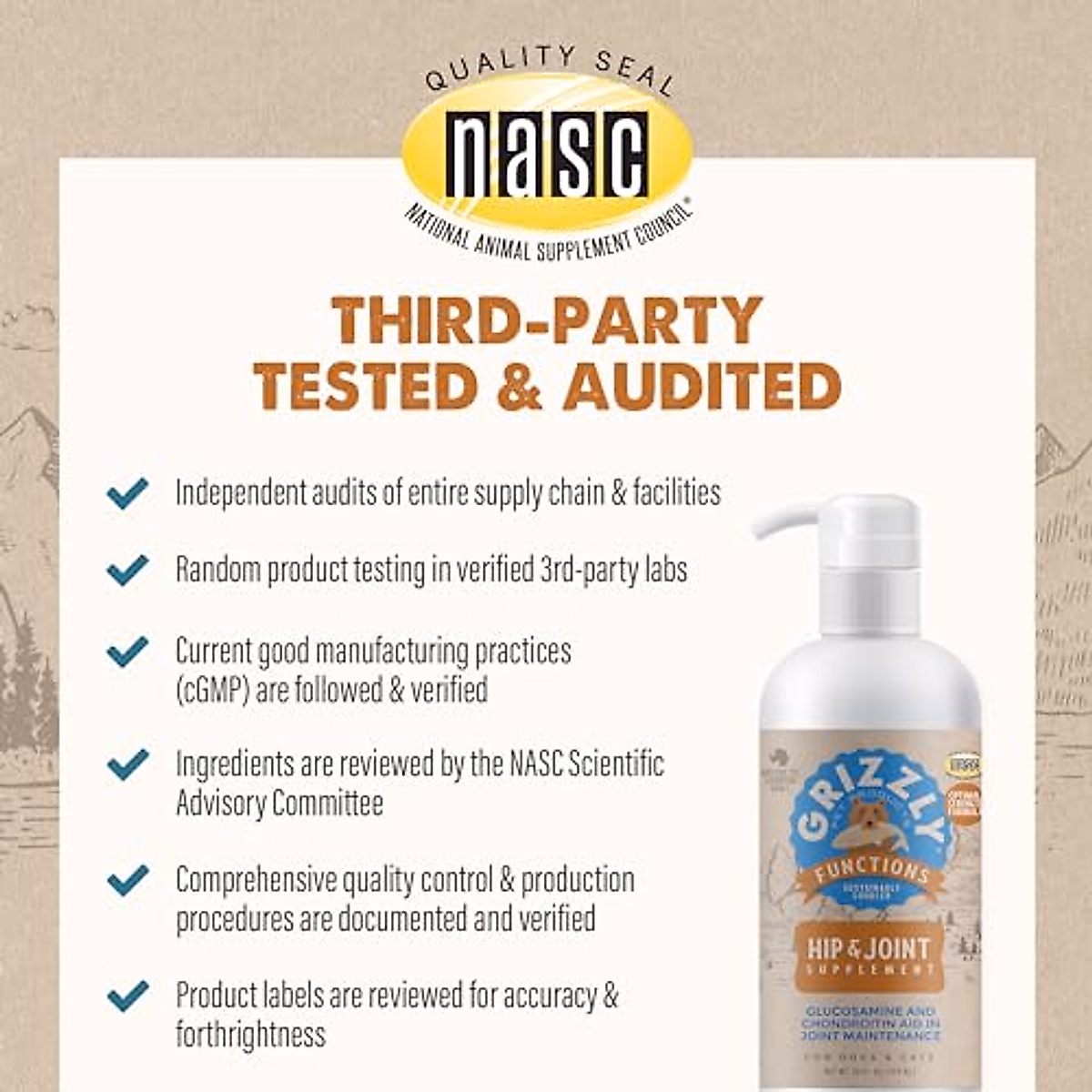 GRIZZLY PET PRODUCTS Joint Aid for Dogs Liquid Hip and Joint Support (Extra Strength), 16 fl oz