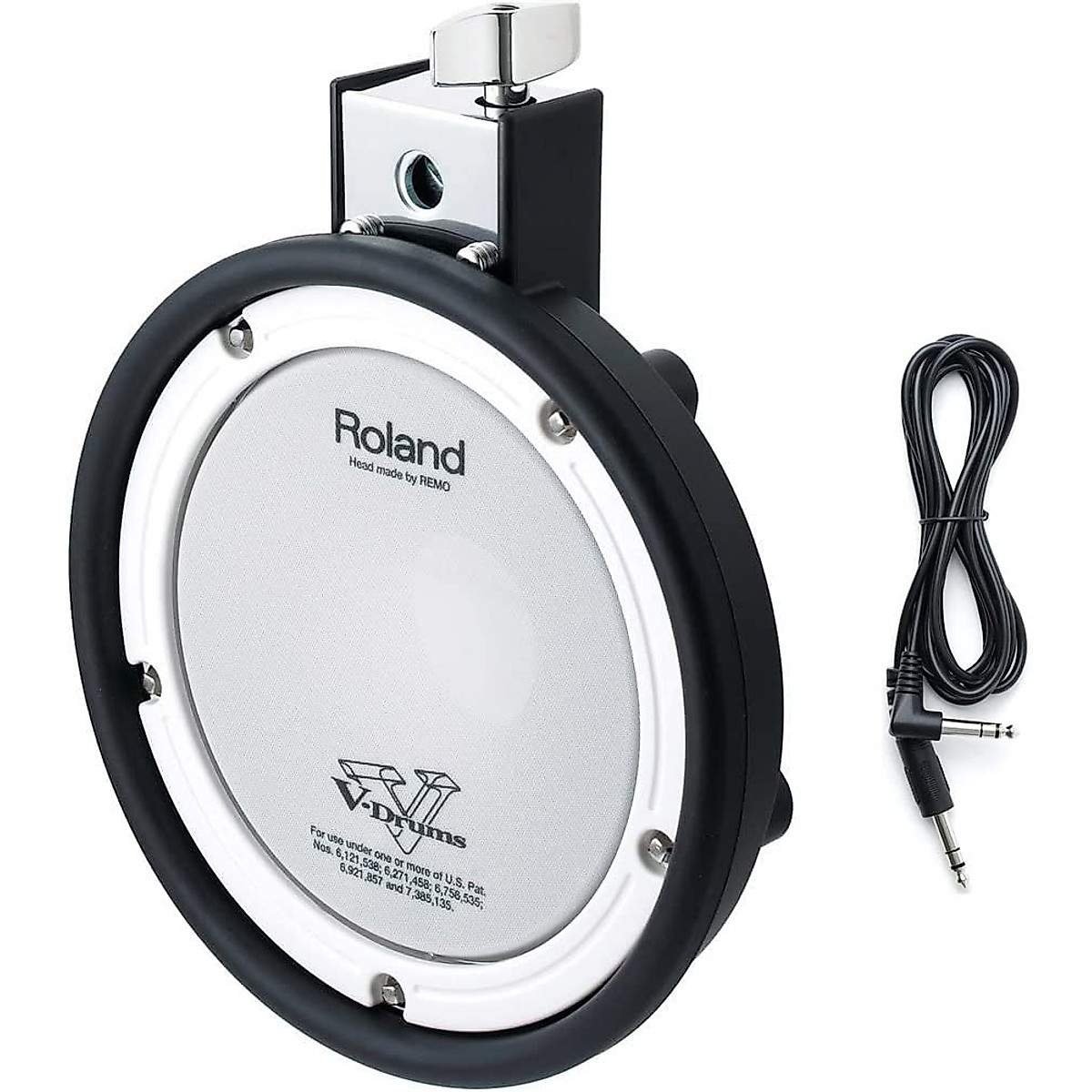 Roland PDX-6A 6 inch Single Zone Electronic V-Drum Pad and Silverline Audio 10ft Connection Cable Bundle