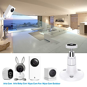 FASTSNAIL Wall Mount and 16.4FT Flat Power Extension Cable Ktis Compatible with Wyze Cam Pan, Wyze Cam Outdoor, Mounting Kit Including Charging Cord for Wyze Cam Pan, Wyze Cam Outdoor