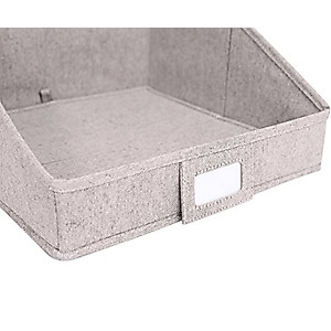 Internet's Best Open Cloth Storage Bin - Closet Shelf Storage Box - Organize Sheets Blankets Towels Sweaters Scarfs - Grey (1 Pack)