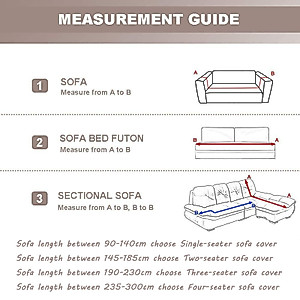 IMYOGI High Stretch Sofa Covers Stylish Polyester Sectional Sofa Slipcovers L Shape Modern Style Sofa Cover Couch Covers Machine Washable Furniture Protector for Living Room -Blue-4 Seater+4 Seater