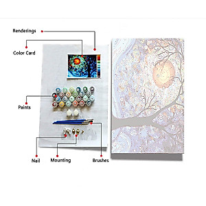 Abstract Sunflowers DIY Paint by Numbers for Adults Graffiti Flowers Abstract DIY Oil Painting Acrylic Paint Art Painting Kits Canvas with Acrylic Paints Flower Scenery Art 16x20 Inch（Frameless）