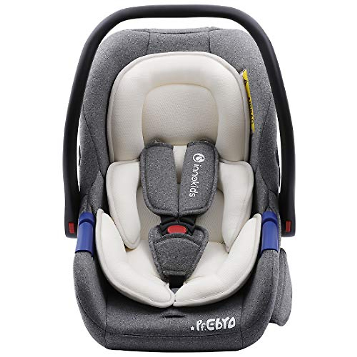 Innokids Head and Body Support Pillow Infant Car Seat Insert for Newborn to Toddler Stroller Cushion for Baby Shower Gifts (Beige)