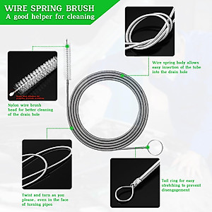 Kewucn 59 Inch Long Wire Brush, Car Sunroof Drain Cleaning Tool, Flexible Nylon Cleaner for Cleaning Straw, Feeding Tube, Sink, Refrigerator Drain, Universal Slim Hose Pipe Brush