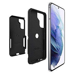 OtterBox Galaxy S21+ 5G (ONLY - DOES NOT FIT non-Plus size or Ultra) Commuter Series Case - DOES NOT FIT non-Plus size or Ultra) - BLACK, slim & tough, pocket-friendly, with port protection