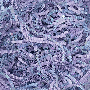 MagicWater Supply Crinkle Cut Paper Shred Filler (2LB) for Gift Wrapping & Basket Filling - Diamond Lavender