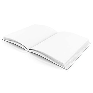 Hayes Hardcover Blank Book, White, 28 pages (14 sheets), 6"W x 8"H