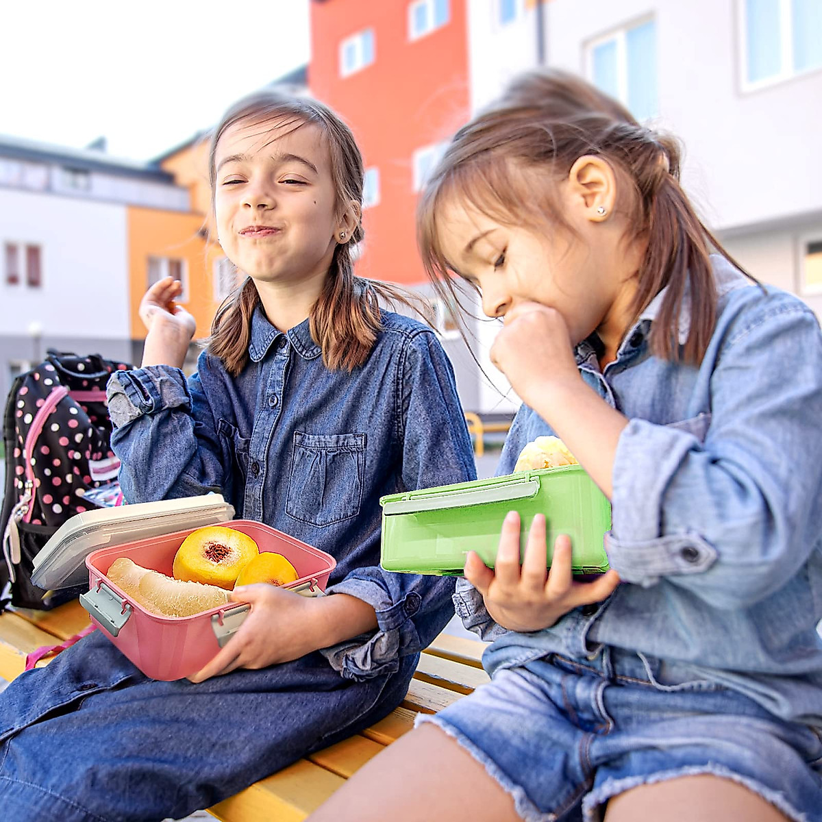 shopwithgreen 3 Pack Salad Food Storage Container + 8 Pack Bento Lunch Box, Food Prep Storage Containers with Lids, Reusable Microwave and Dishwasher Safe for School Work Travel Camp, BPA Free