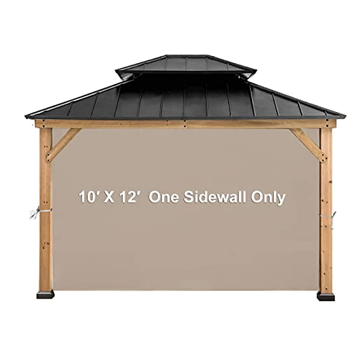 CoastShade Gazebo Replacement Curtain for 8x8 or 10x10 or 10x12 Outdoor Gazebo,6.7FT Height,Only 1 Panel Sidewall,Autumn Gazebo Sidewall,Beige