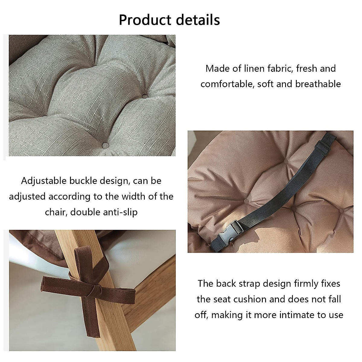 ACGrade Semi-Enclosed seat Cushion, Plush Back Chair Cushion, Semi Enclosed one seat Cushion, Suitable for Decorating Home, School, Table and Chair Pillows