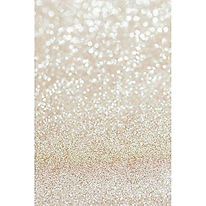 Funnytree 6X8ft Bokeh Golden Spots Backdrops for Photography Halo (Not Glitter) Sand Scale Background Professional Wedding Bridal Shower Newborn Baby Portrait Photo Studio Props
