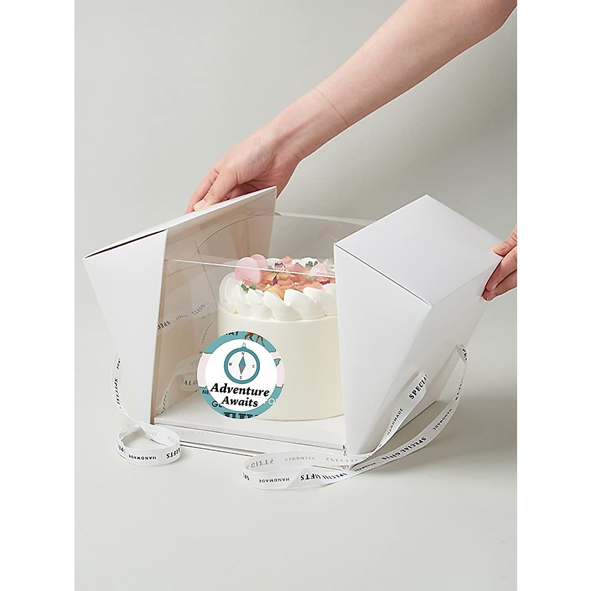 SMARSTICKER 0.75 inch Adventure Awaits Baby Shower Kiss Favors Sticker Labels Gender Neutral Party Circle Chocolate Drop for Baby Favors,Envelope Seals,Goodie Bags, Boxes 300pcs, Blue