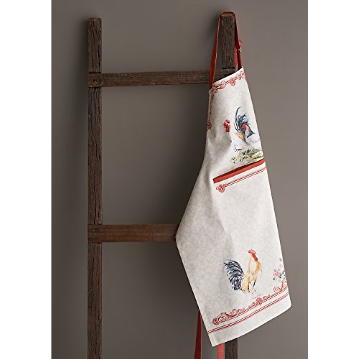 Maison d' Hermine Campagne 1 Piece 100% Cotton Apron with an Adjustable Neck & Visible Hidden Centre Pocket with Long Ties for Women/Men Chef (27.50"x31.50")