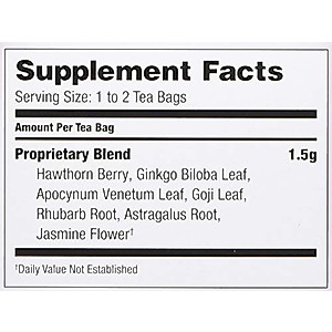 Bravo Tea Cholesterol Health Herbal Tea Caffeine Free, 20 Tea Bags, 2 Count