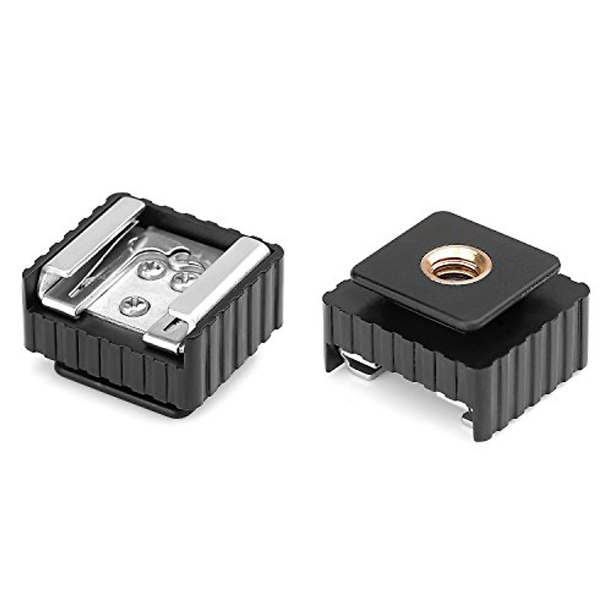 Flash Hot Shoe Mount Adapter to 1/4 Thread Hole with 1/4"-20 Male to 1/4"-20 Male Tripod Screw Adapter for Flash Holder Bracket Light Stands Umbrella Holder Flash Bracket,Strong and Solid (Update)