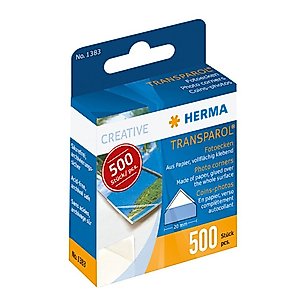 HERMA 1383 Photo Corner (Pack of 500) Clear/White