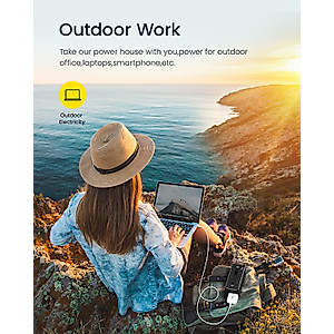 AOHI Portable Power Station, Power Bank with AC Outlet 150W Magcube 96.48Wh/26800mAh Backup Power Supply, Lithium Battery Power Bank with PD 65W Quick Charge LED Light Outdoor Camping Emergency