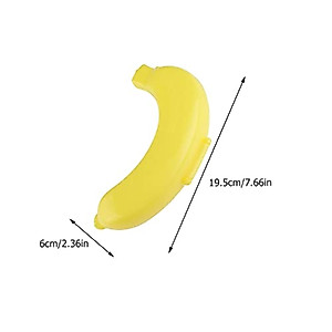 Cabilock Plastic 4Pcs Banana Saver Cute Banana Case Outdoor Lunch Fruit Storage Box- Suitable for Cchool Office Picnic and Travel Yellow Banana Storage Box