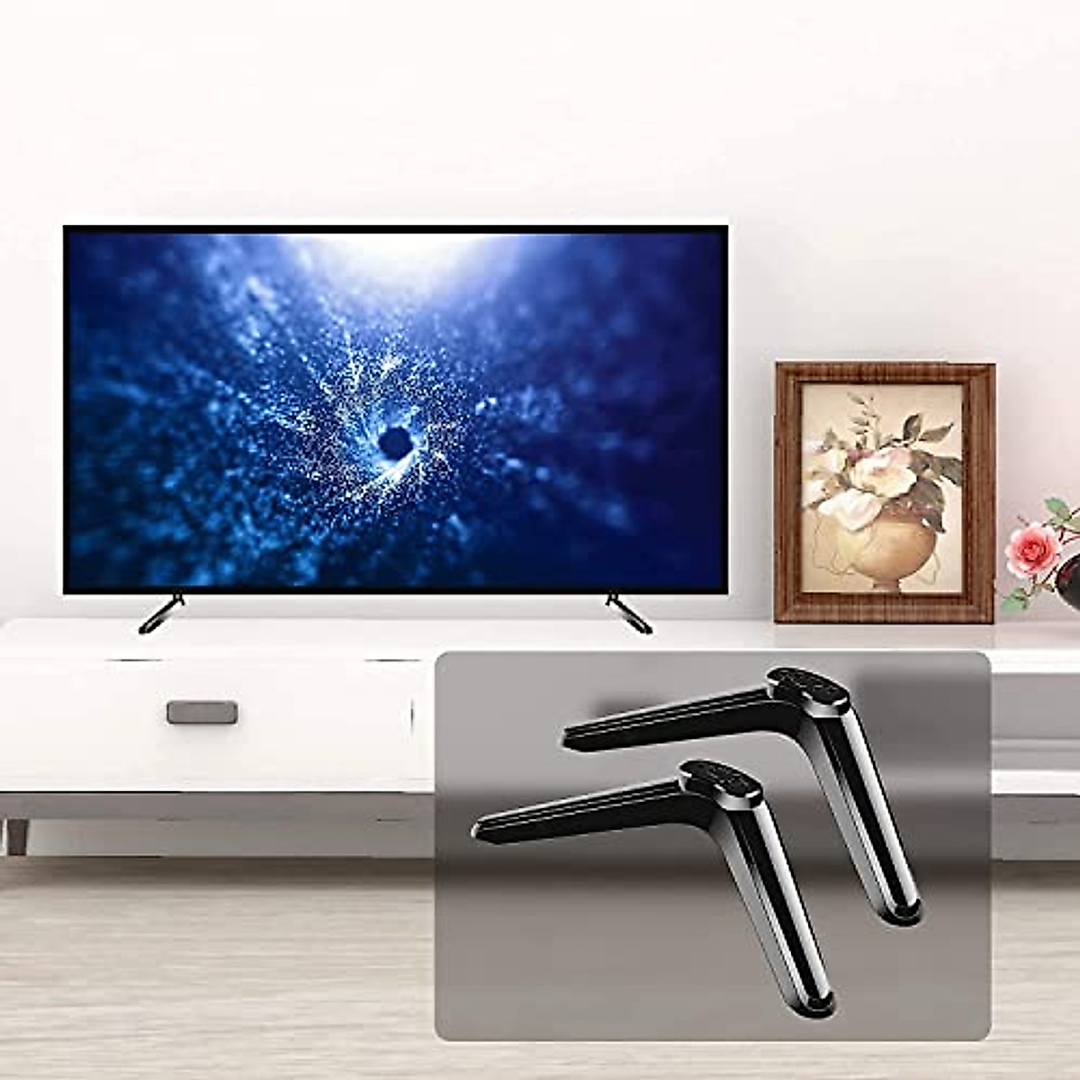 Base Stand Compatible with Onn Roku TV, Universal for Onn Roku 24" 32" 40" 43" 50" TV 100012585 100002458 100005842 100012590 ONA43UB19E04 with Screws and Instruction, Easy to Install